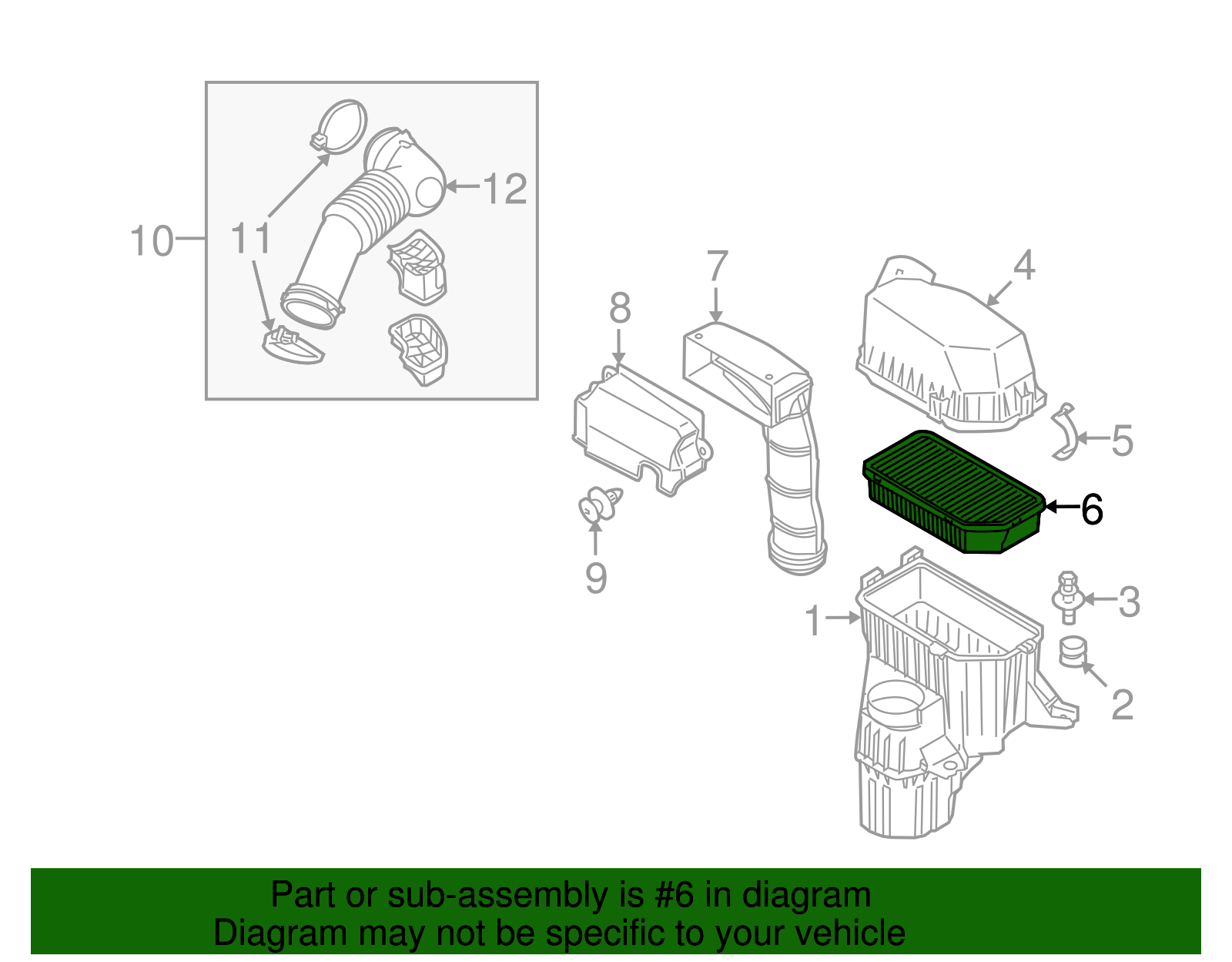 28113-2K000 - Filter Element 2010-2011 Kia Soul | Kia.Parts Store