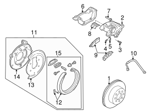 2002-2009 GM Parking Brake Shoe Lining Kit 88935747 | OEM Parts Online