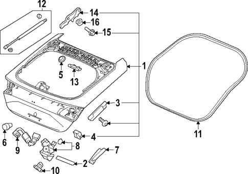 Liftgate for 2024 Honda Civic | Honda Parts Direct