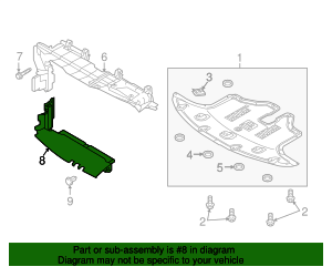 29136-C6500 - Lower Air Guide 2016-2018 Kia Sorento | Kia.Parts Store