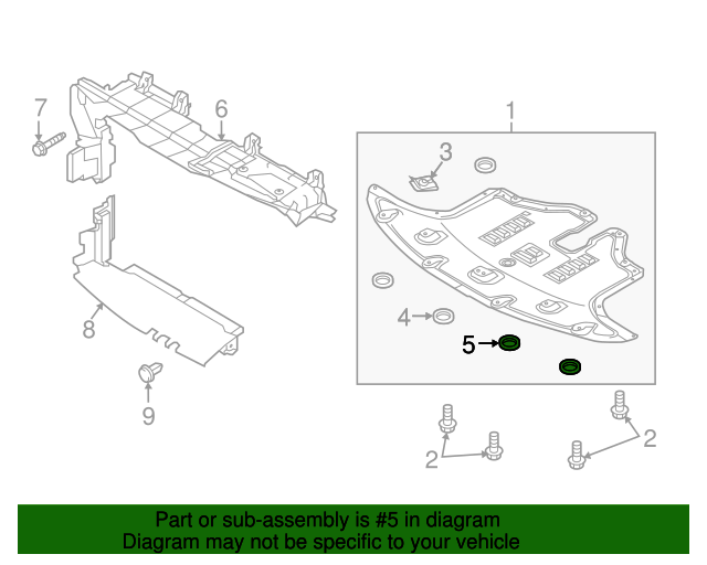 2016-2020 Kia Sorento Under Cover Retainer 84220-C6000 | Kia Automotive ...