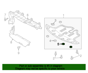84220-C6000 - Under Cover Retainer 2016-2020 Kia Sorento | Kia.Parts Store