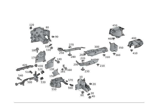 172-680-02-22 - Shielding 2012-2016 Mercedes-Benz | Mercedes-Benz USA Parts