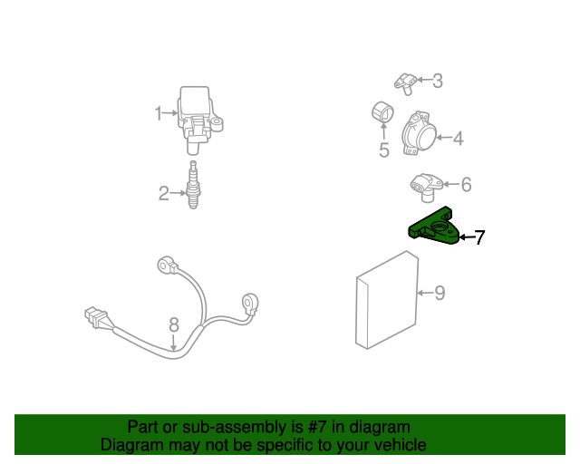 2003-2012 Volvo Crankshaft Sensor Bracket 30637803 | TascaParts.com