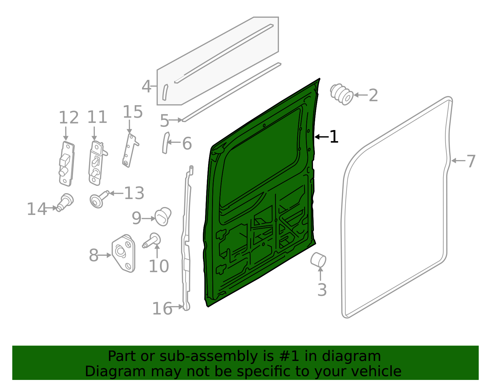 Genuine OEM Ford Part - Door Shell CK4Z-6124622-N | Genuine OEM Ford ...