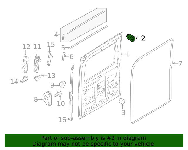 2015-2020 Ford Door Shell Bumper BK2Z-16758-P | QuirkParts