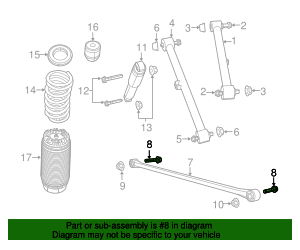 2007-2024 Mopar Upper Control Arm Mount Bolt 06104264AA | Mopar Parts ...