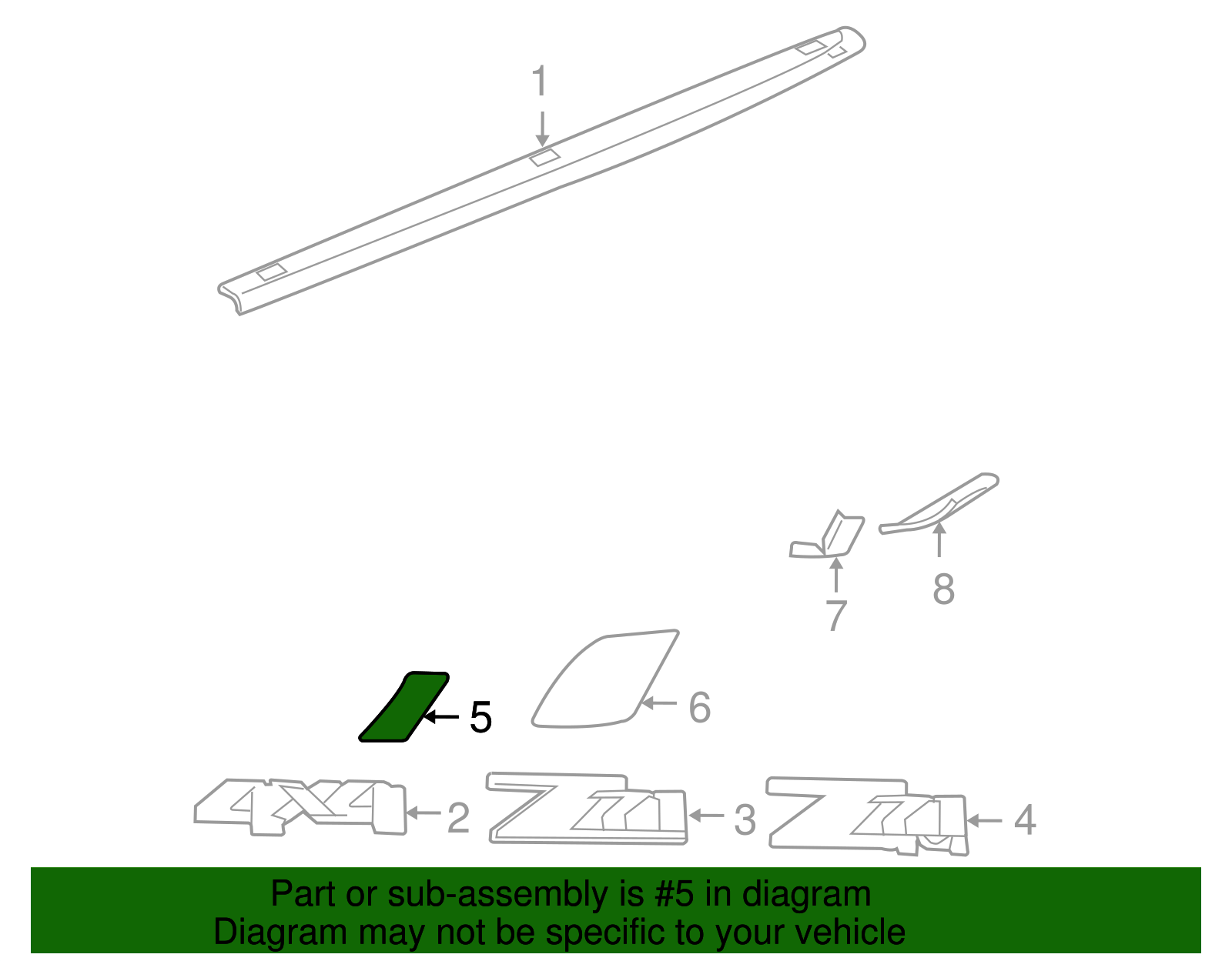 2007-2014 GMC GM 15952191 Rear Driver Side Wheelhouse Trim Finish Panel ...