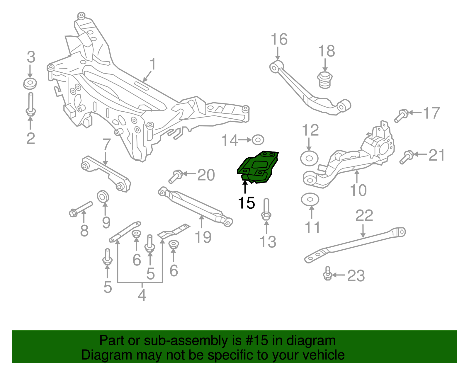 2008-2023 Nissan Suspension Support 55430-JG00D | Nissan RVA