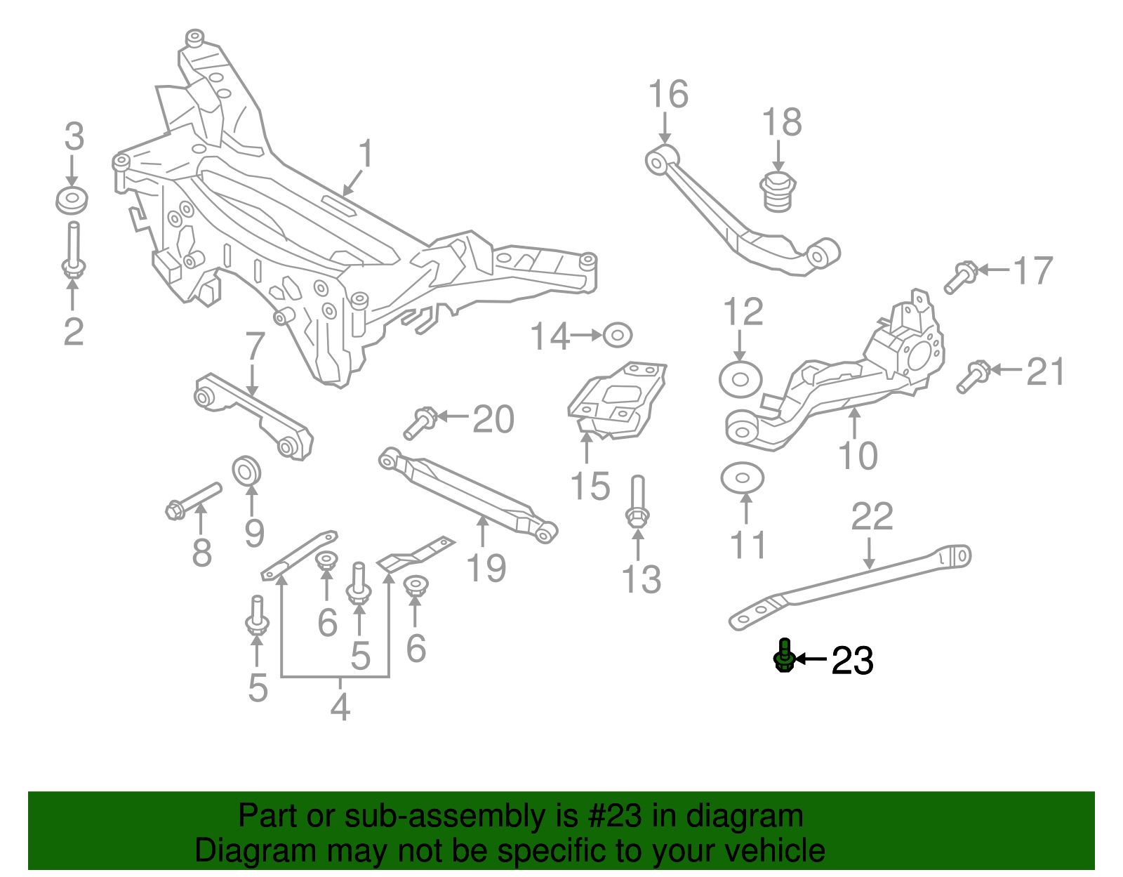 2014-2023 Nissan Bar Bolt 54459-JG01C | Melloy Nissan Parts