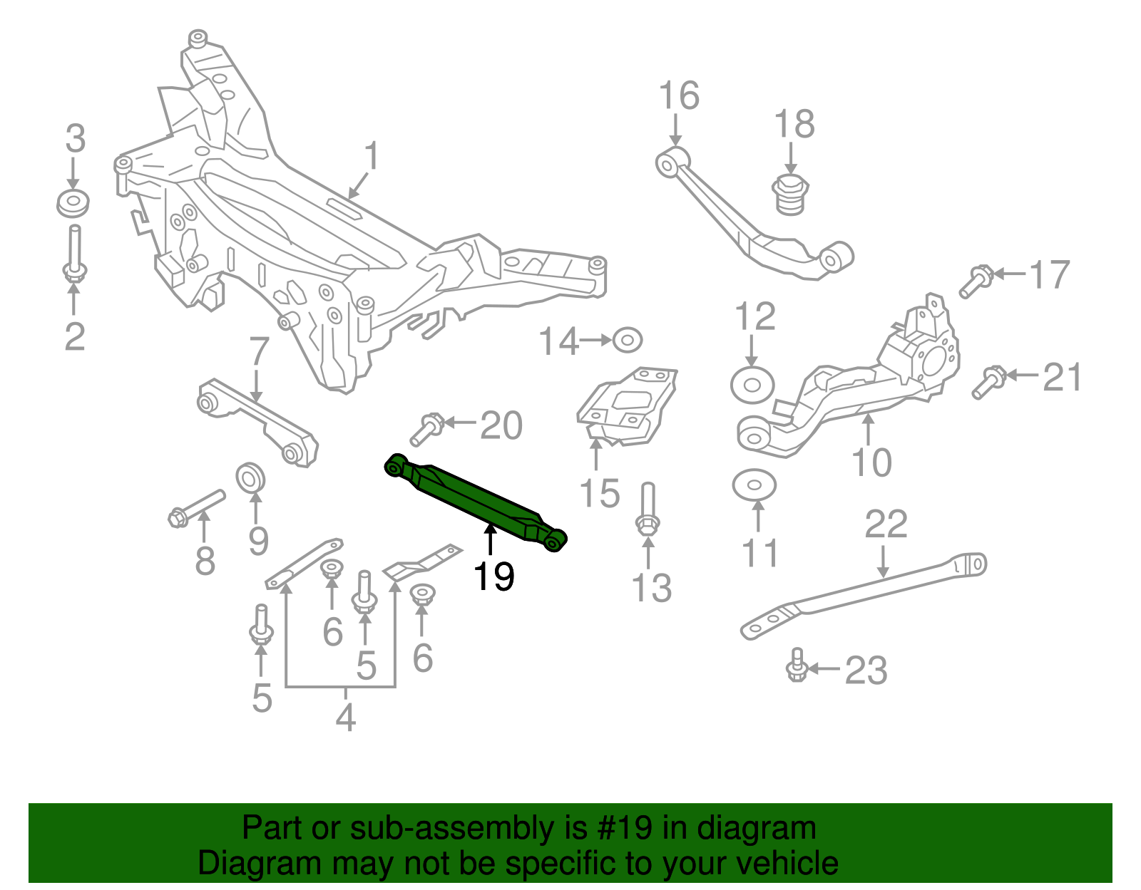 2008-2022 Nissan Trailing Arm 55111JG01E | Retail Performance Auto Parts