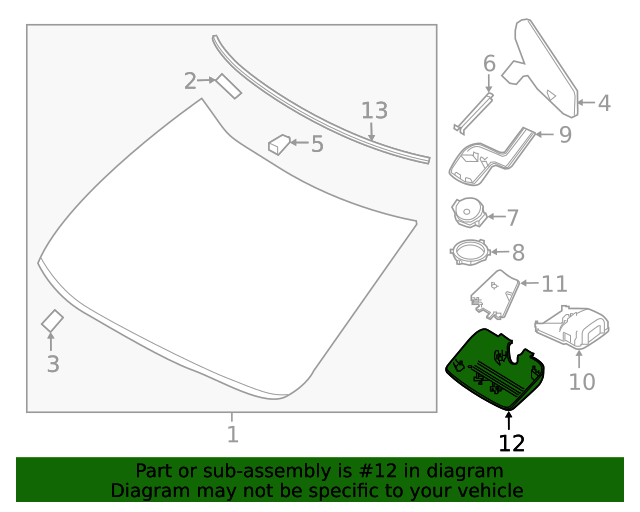 284L8-9DJ0A - Lane Assist Cmra Upper Cover 2019-2023 Nissan Maxima ...
