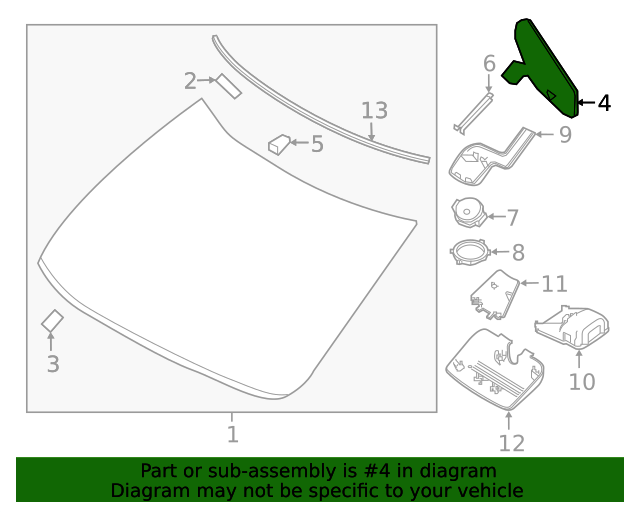 96321-9DL0A - Mirror Inside 2023 Nissan Maxima | Nissan Parts ...