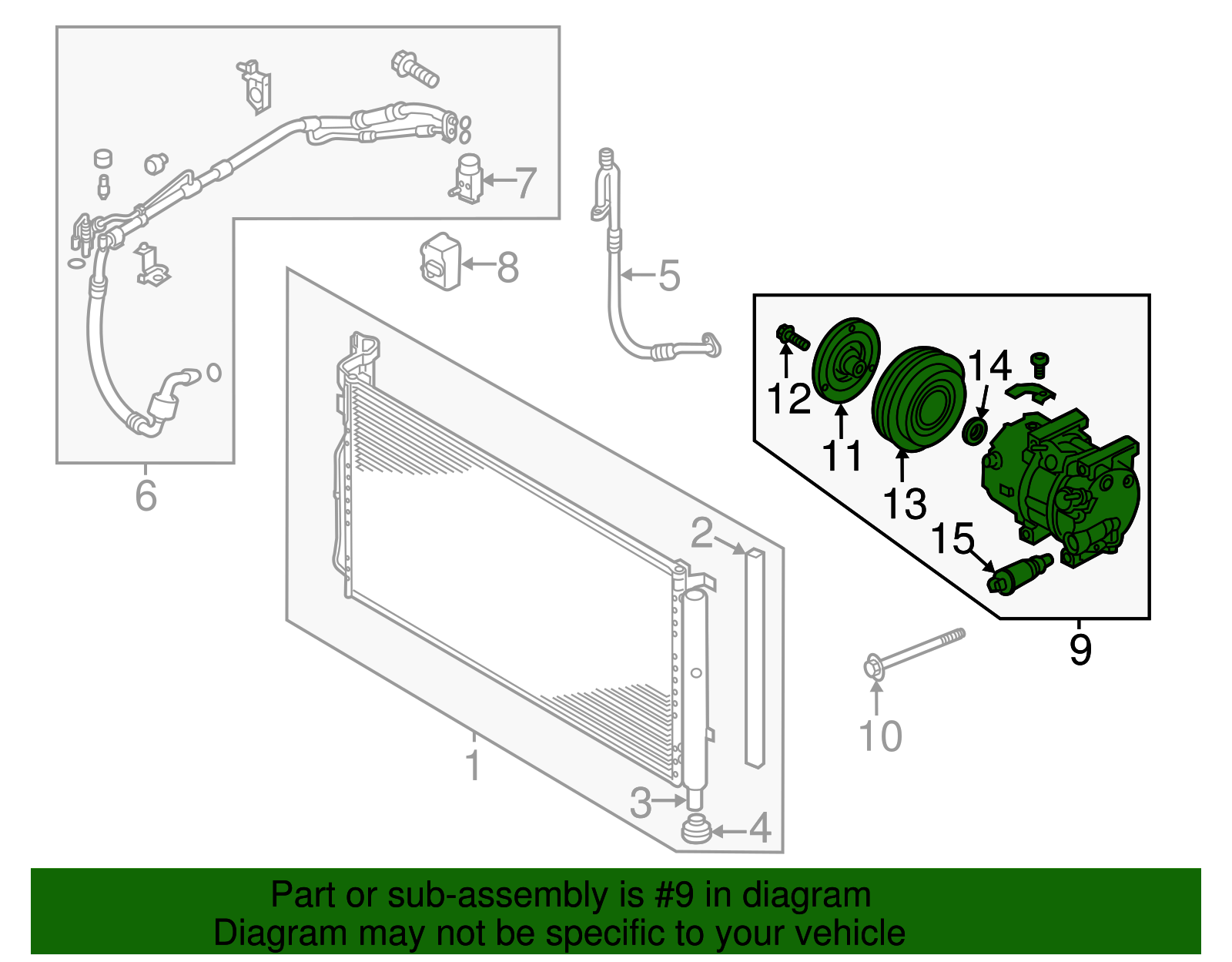 97701-F6100RU - Compressor Assembly 2017-2019 Kia Cadenza | Kia.Parts Store