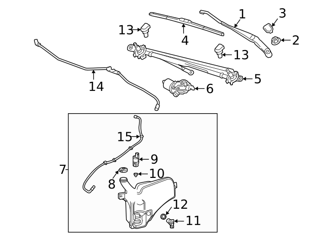 Windshield Washer Solvent Container 85594064 | TascaParts.com