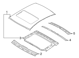 67115-1W150 - Sunroof Reinforced 2012-2017 Kia Rio | Kia.Parts Store