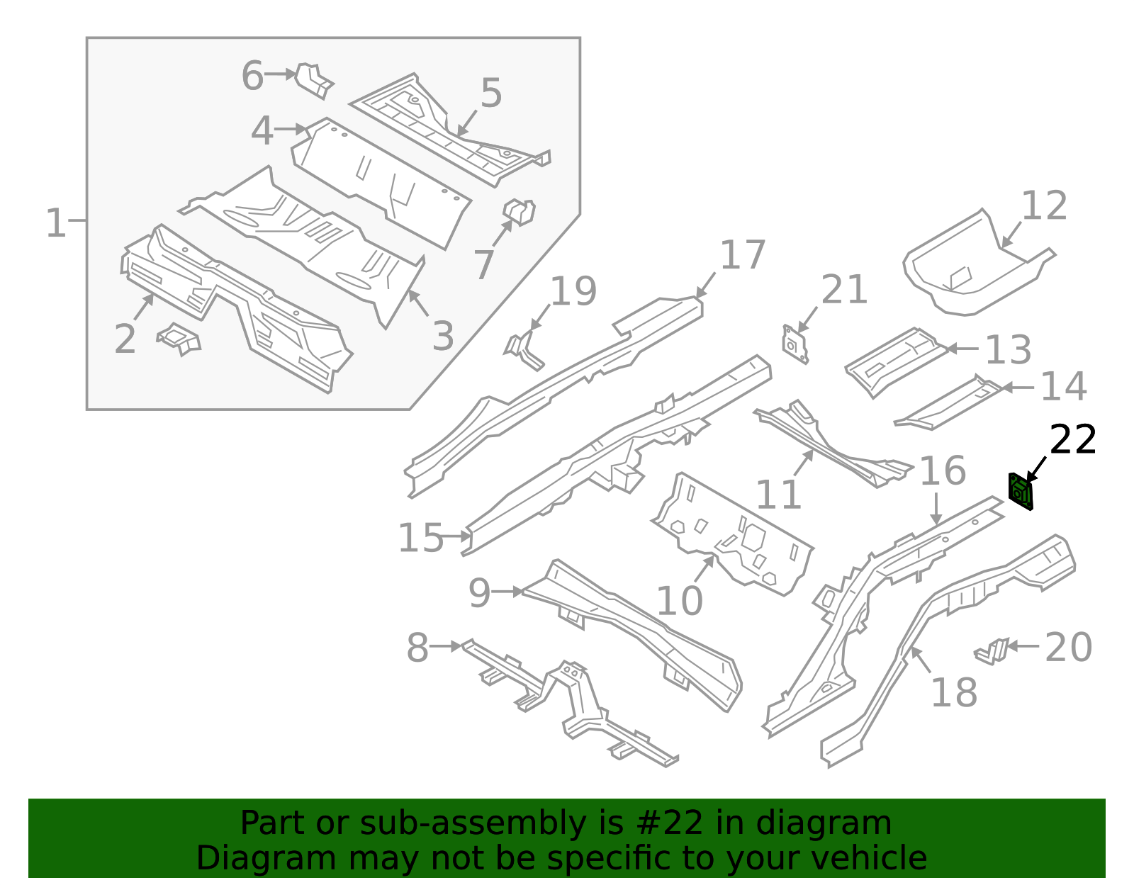 2022-2025 Genesis G70 Bracket Rear Bumper Side Lower Left-hand 86613 ...