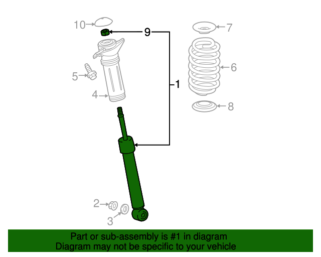 48530-80899 - Shock Absorber 2019-2022 Toyota | Ourisman Toyota Parts