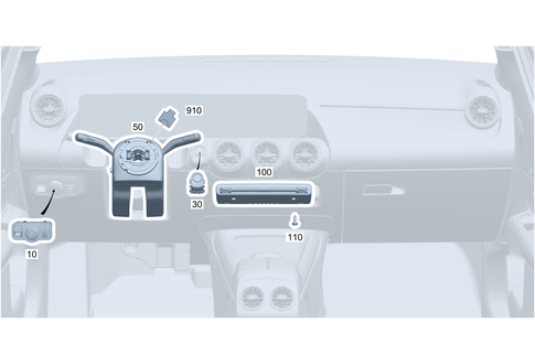Switch in Instrument Panel and Center Console for 2021 Mercedes-Benz ...
