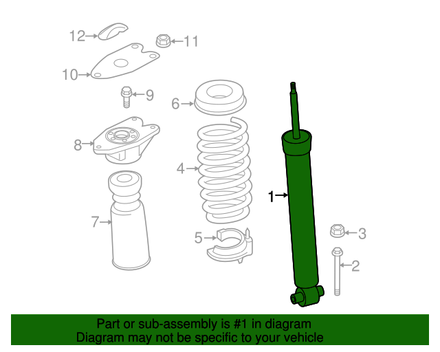 33-52-6-873-799 - Shock absorber, rear 2016 BMW | AutoNationParts.com