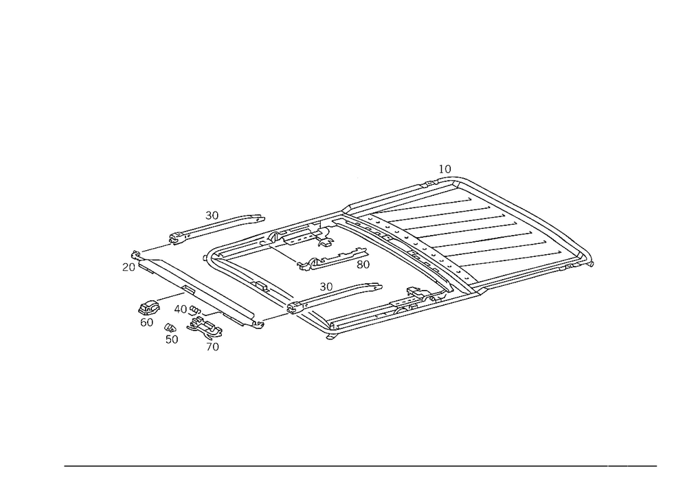 2003-2018 Mercedes-Benz Sliding Sunroof Frame 463-780-01-29 | MB OEM Parts