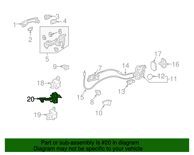 68640-60112 - Door Check 2013-2021 Lexus LX570 | AutoNationParts.com