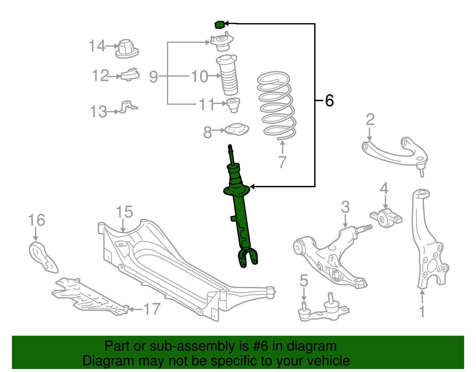 2013-2014 Lexus | Strut | 48520-80374 | Express Lexus Parts
