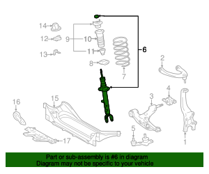 4851080679 - 2013-2015 Lexus Front Right Suspension Shock Absorber ...