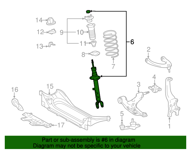 48520-80442 - Strut - 2015-2016 Lexus | DiscMonster