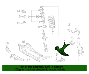 2013-2024 Lexus Lower Control Arm 48640-30320 | Lexus OEM Parts Online