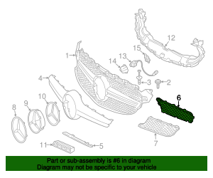 205-888-19-60 - Grille Molding 2017-2023 Mercedes-Benz | Mercedes-Benz ...
