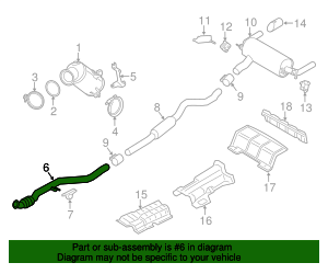 2011-2016 BMW Front pipe 18-30-7-633-096 | AutoNation Parts