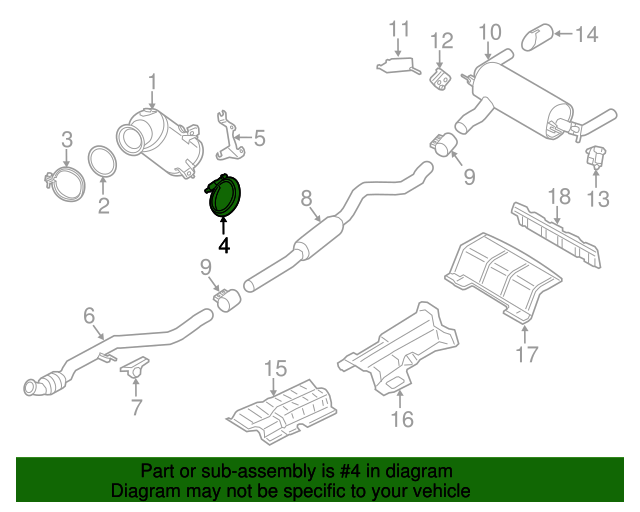 18-30-7-620-349 - Converter & Pipe Retainer Ring - 2011-2018 BMW | Buy ...