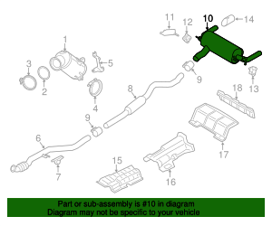 18307646997 - 2011-2016 BMW Muffler (18-30-7-646-997) | BMW of South ...