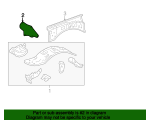2005-2015 Toyota Tacoma Fender Apron Seal 53883-04010 | AutoNation Parts