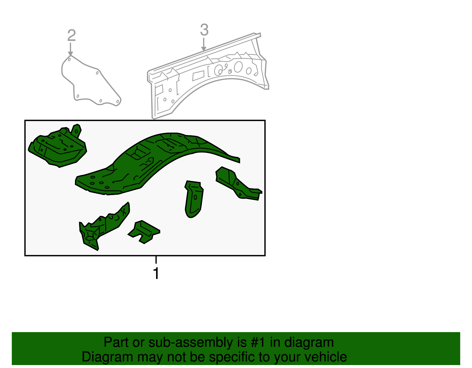 Genuine Toyota Apron Assembly part# 53708-04901 for 2005-2015 Toyota ...