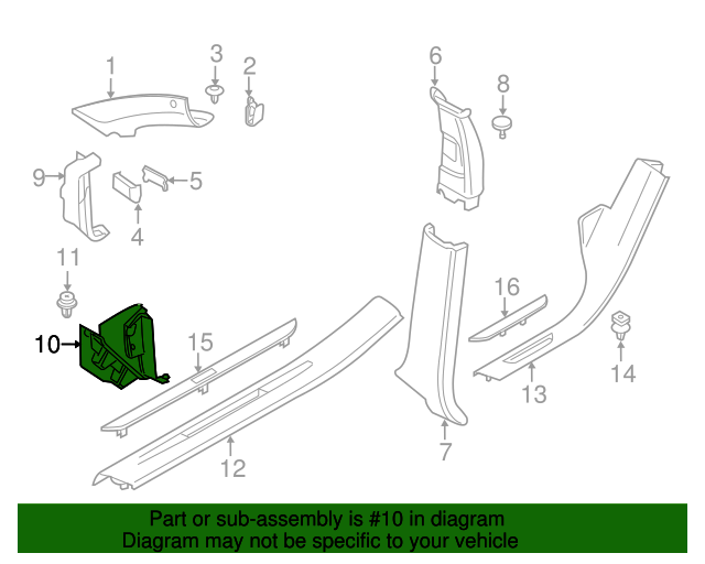 Genuine BMW 51-43-7-342-591 | Kick Panel | FREE Shipping on Most Orders ...