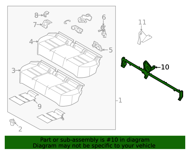 2021-2024 Nissan Rogue Seat Hinge 88606-6RE0A | AutoNationParts.com