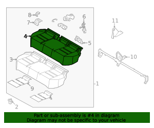 88320-6RA0B - Seat Cushion Cover 2021-2022 Nissan Rogue ...