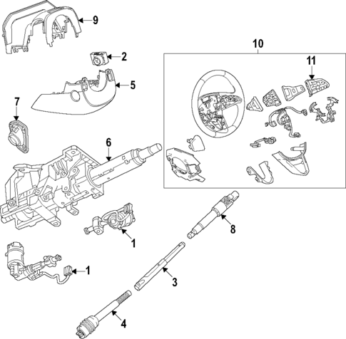 Steering Column for 2024 GMC Hummer EV SUV | GMPartsDirect.com