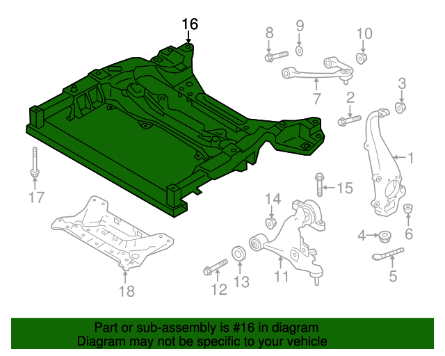 2014-2020 Infiniti Engine Cradle 54401-4GA1A | OEM Parts Online