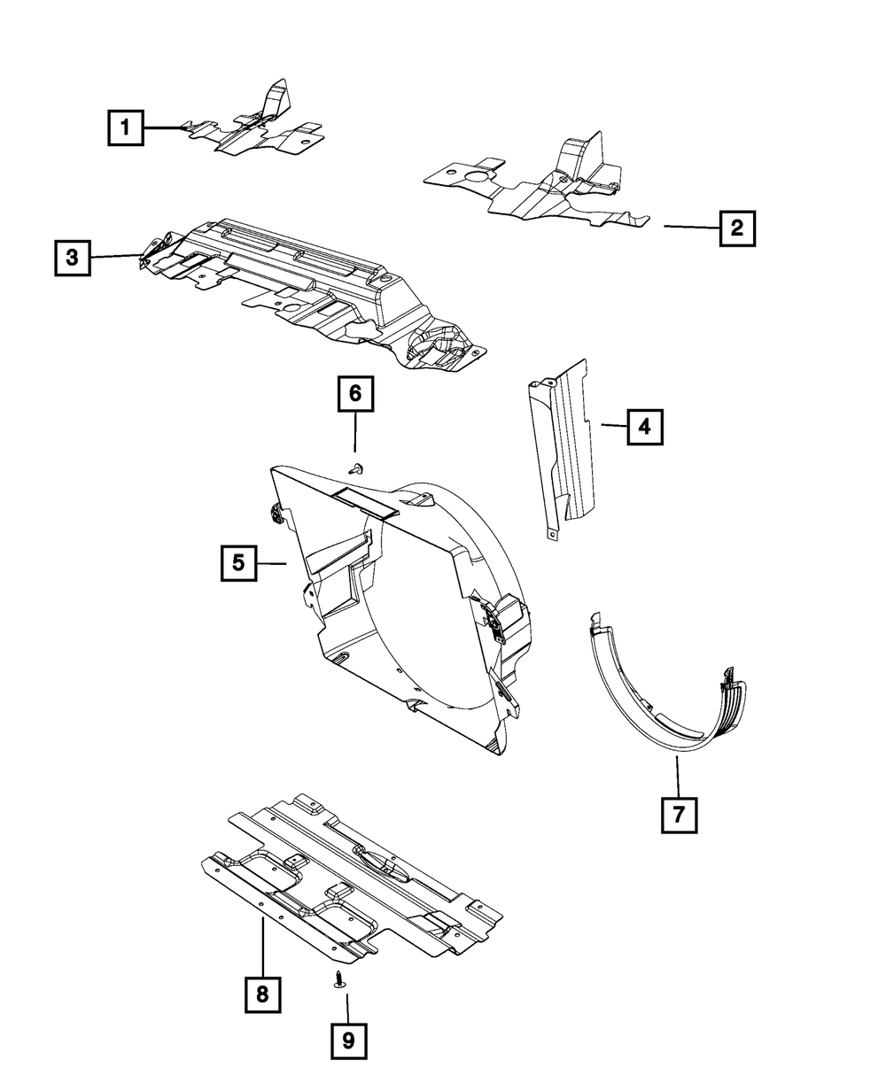 2014-2018 Ram Radiator Lower Seal 68223711AB | Mopar eStore
