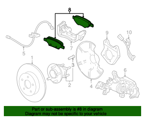 2016-2019 Chevrolet Rear Disc Brake Pad Set with Clips 42787643 GM ...
