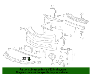 2010-2016 GM Front Bumper Fascia Bolt 11610747 GM | GMPartsDirect.com