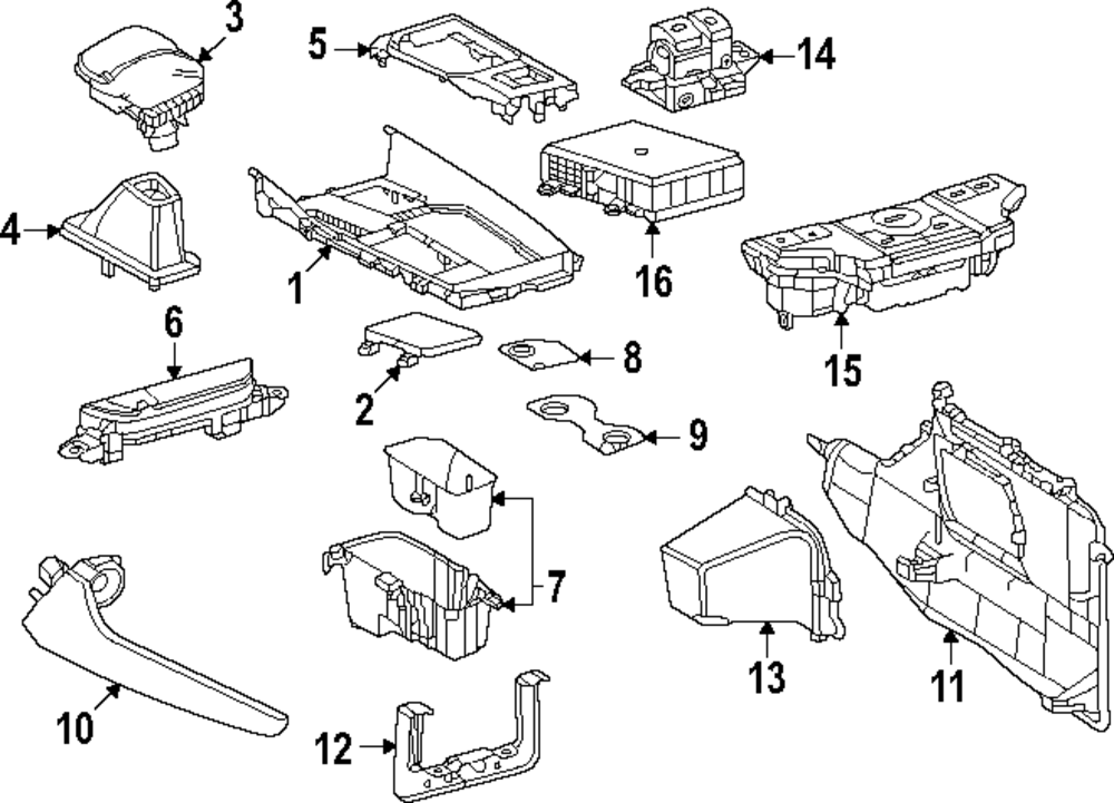 2024-2025 Toyota Grand Highlander Cup Holder 55618-0E270 | Toyota Parts ...