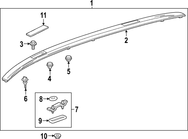 2019-2021 Toyota Luggage Rack 62404-0R010-C3 | Toyota Parts Center