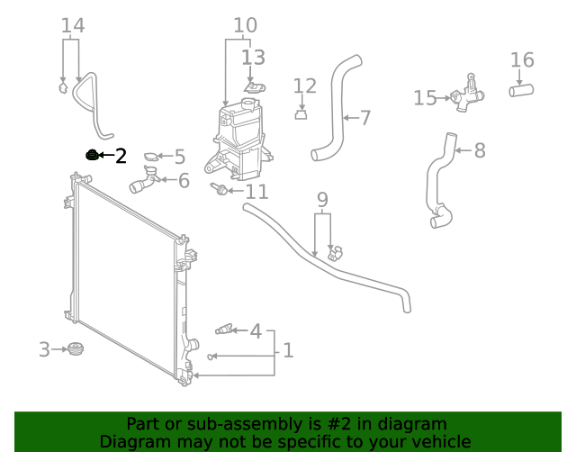 16523-F0020 - Radiator Upper Insulator - 2018-2023 Toyota | OEM Genuine ...