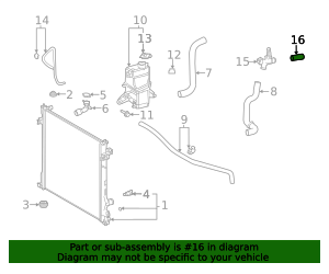 2018-2022 Toyota Radiator Coolant Hose 16571-0P370 | Toyota Parts Center