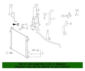 2018-2023 Toyota Radiator Upper Insulator 16523-F0020 | Toyota Parts