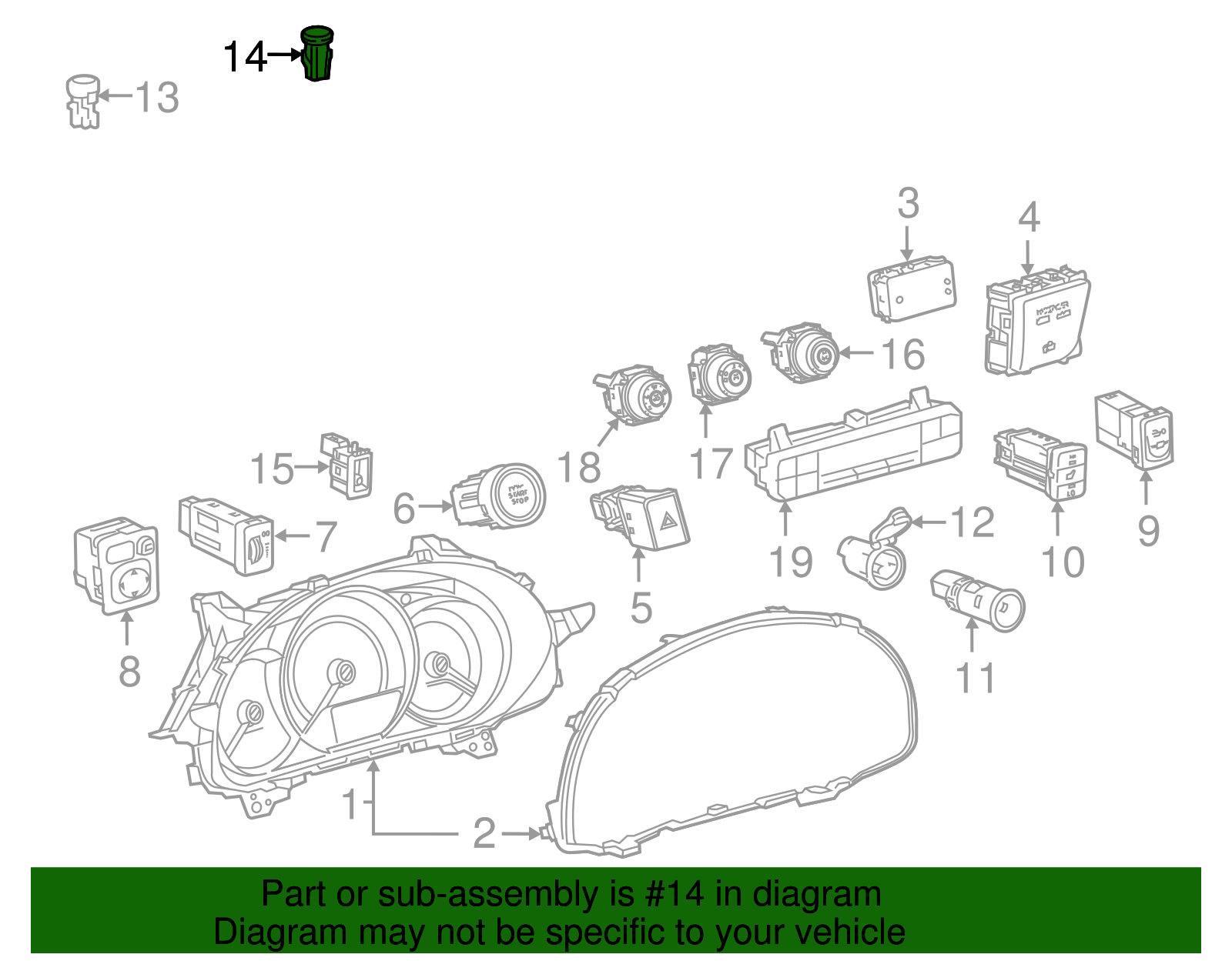 1998-2019 Toyota Sun Load Temperature Sensor 88625-47031 | Retail ...